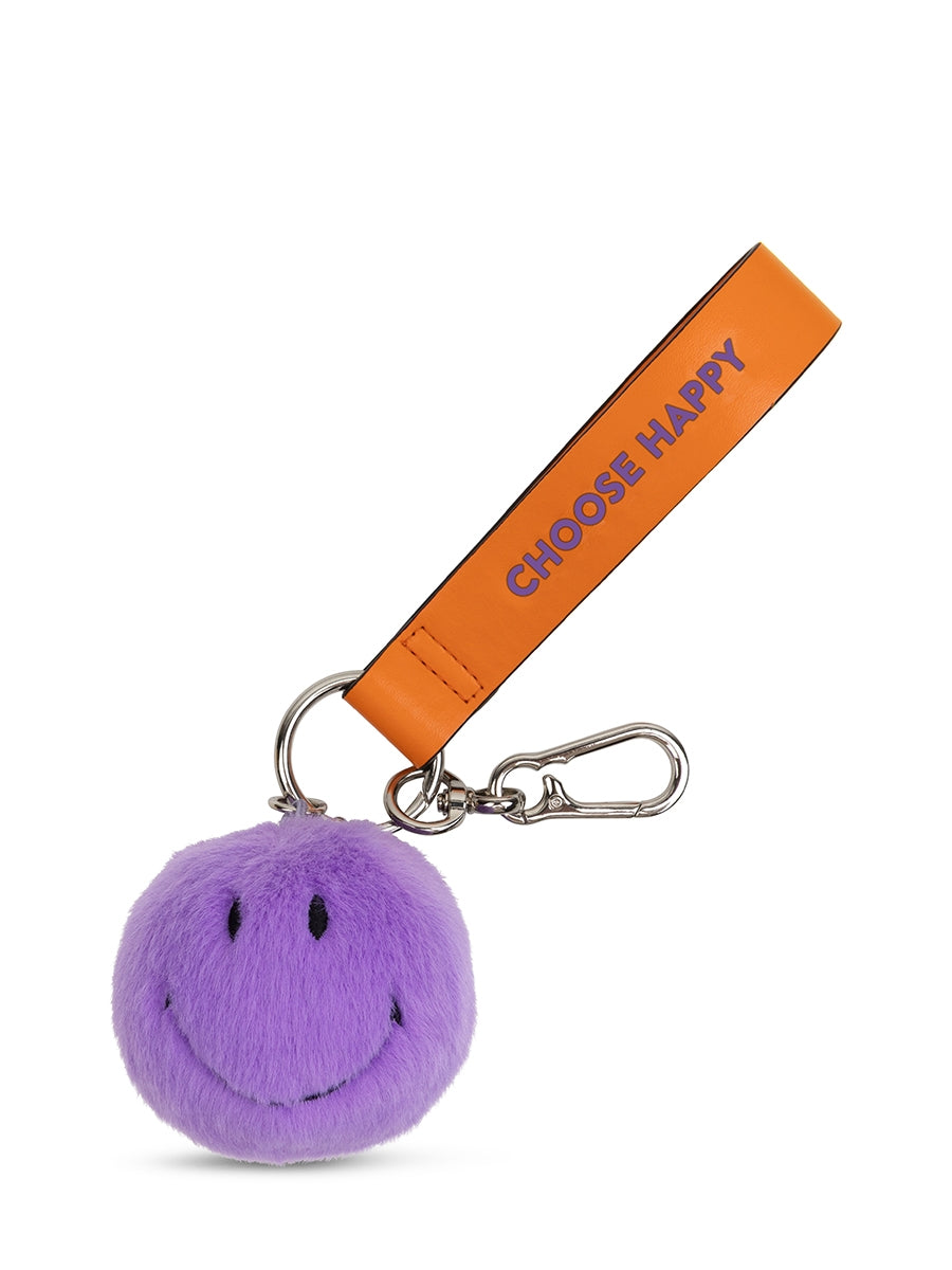 Smiley ECO Fuzzy Bag Charm - 7 cm - 3” | Dark Purple – Bon Ton Toys